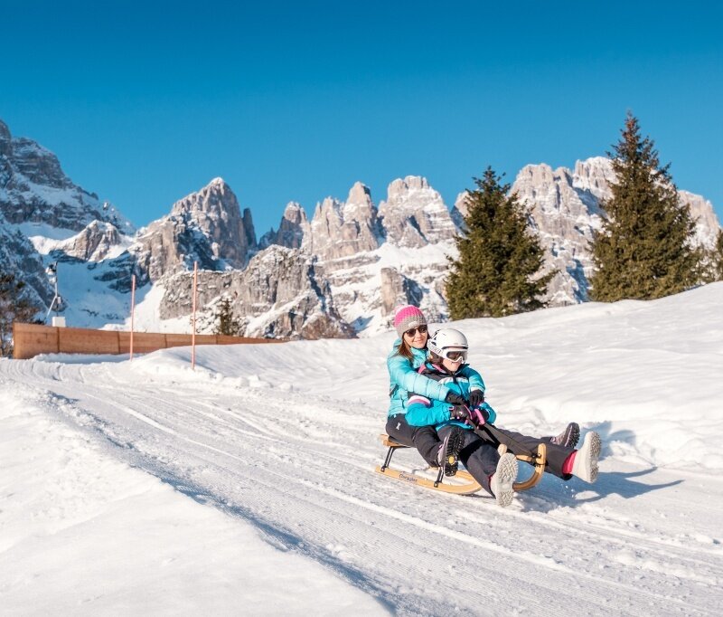 Pista da slittino Pradel, sopra Molveno
